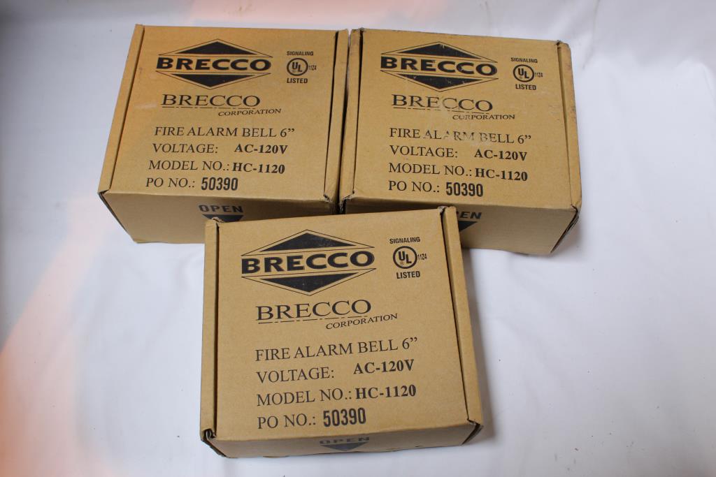 Brecco Corporation 50390 Fire Alarm Bell : 3 Items | Property Room