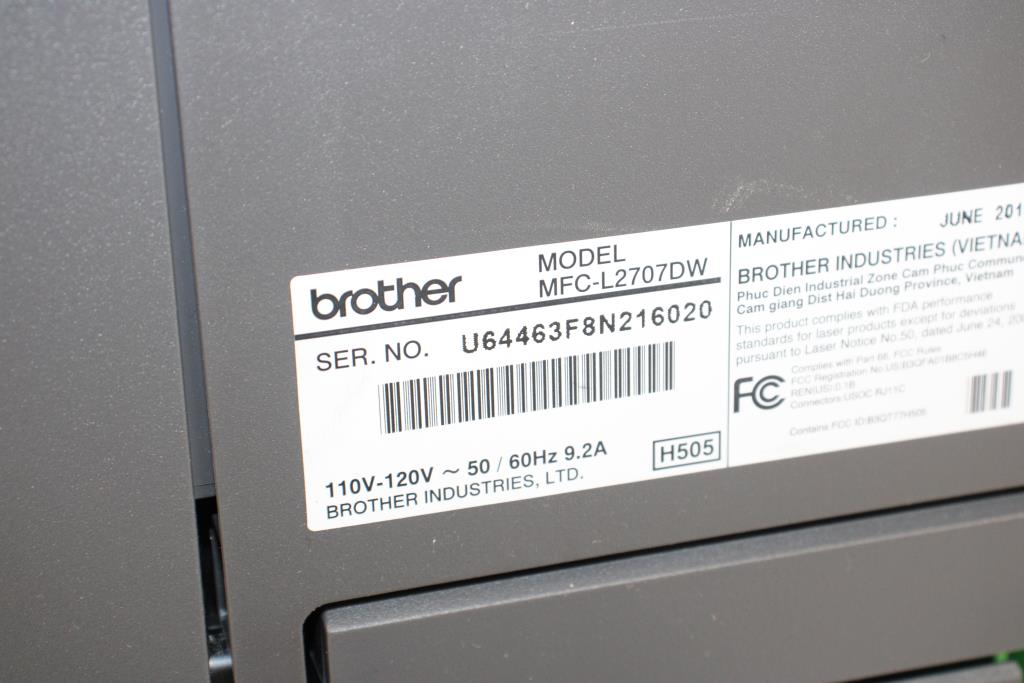 Brother Multifunction Laser Printer Mfc-l2707dw | Property Room