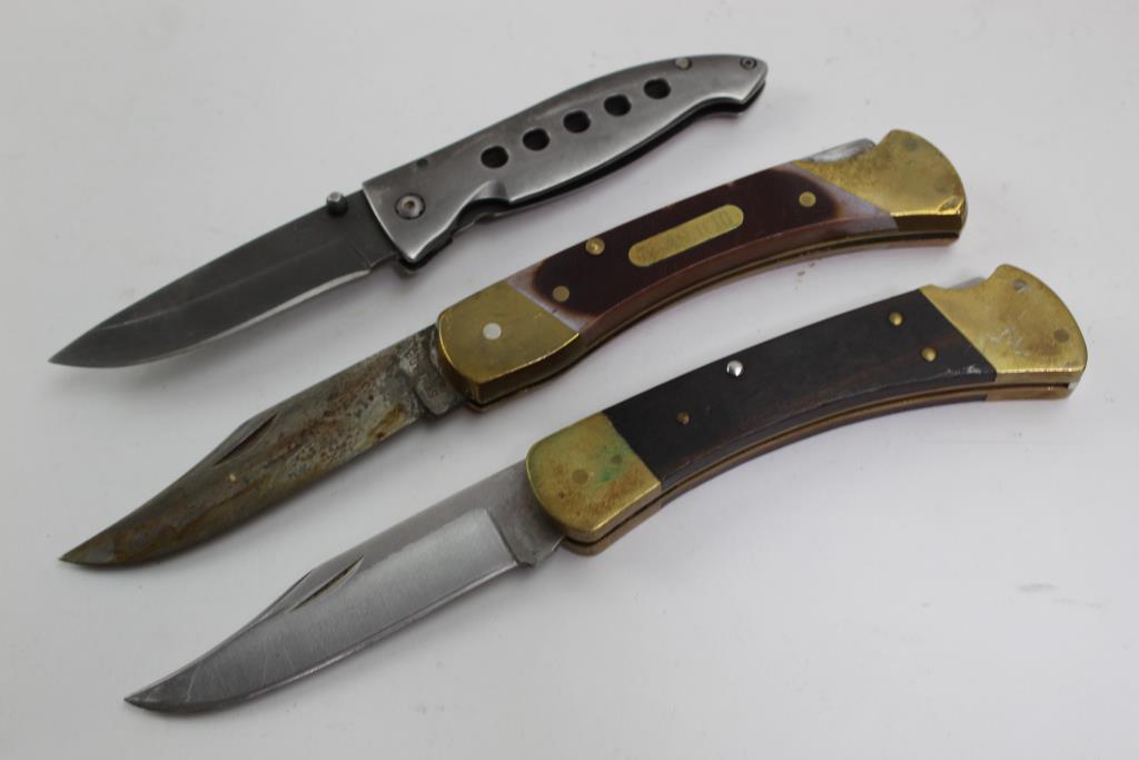 Buck, Old Timer Folding Blade Knives 3 Pieces | Property Room