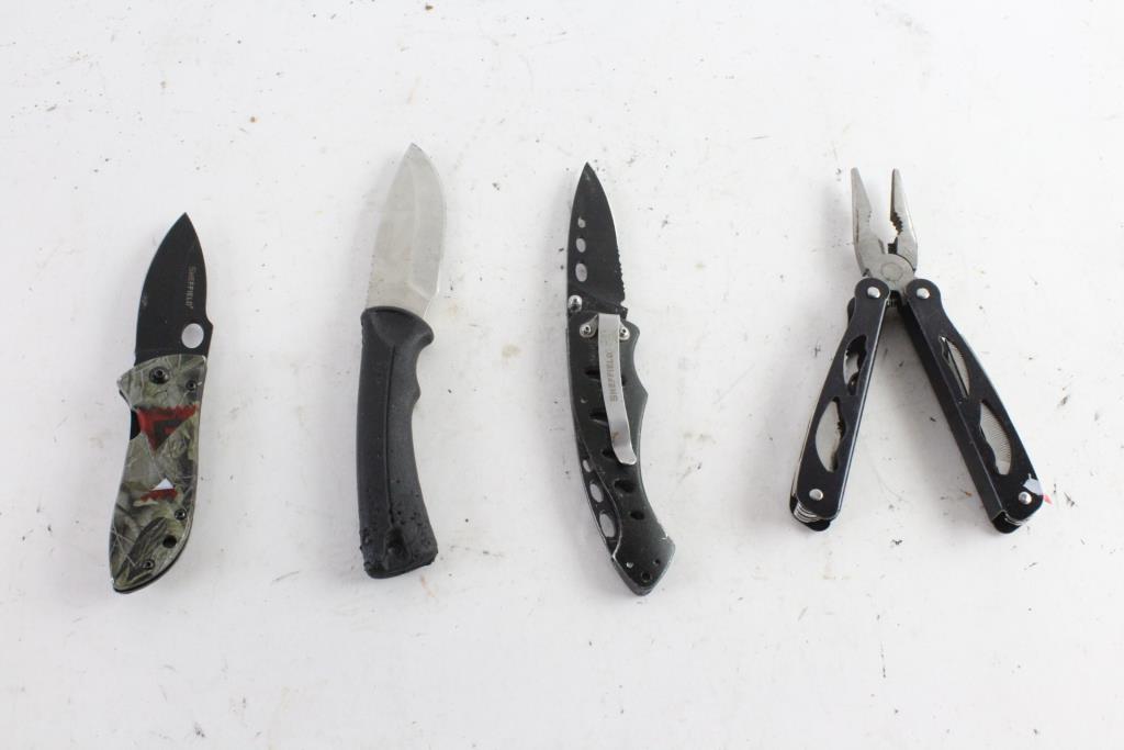 Buck, Sheffield Folding Pocket Knives, And Others, 4 Pieces | Property Room