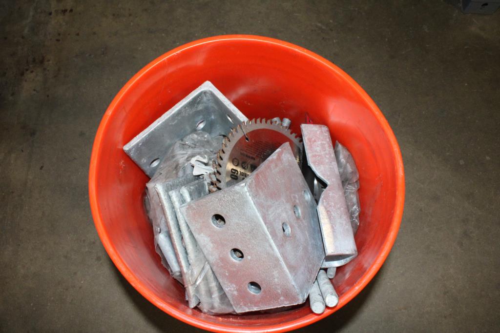 Bucket With Assorted Hardware, 5+ Pieces | Property Room