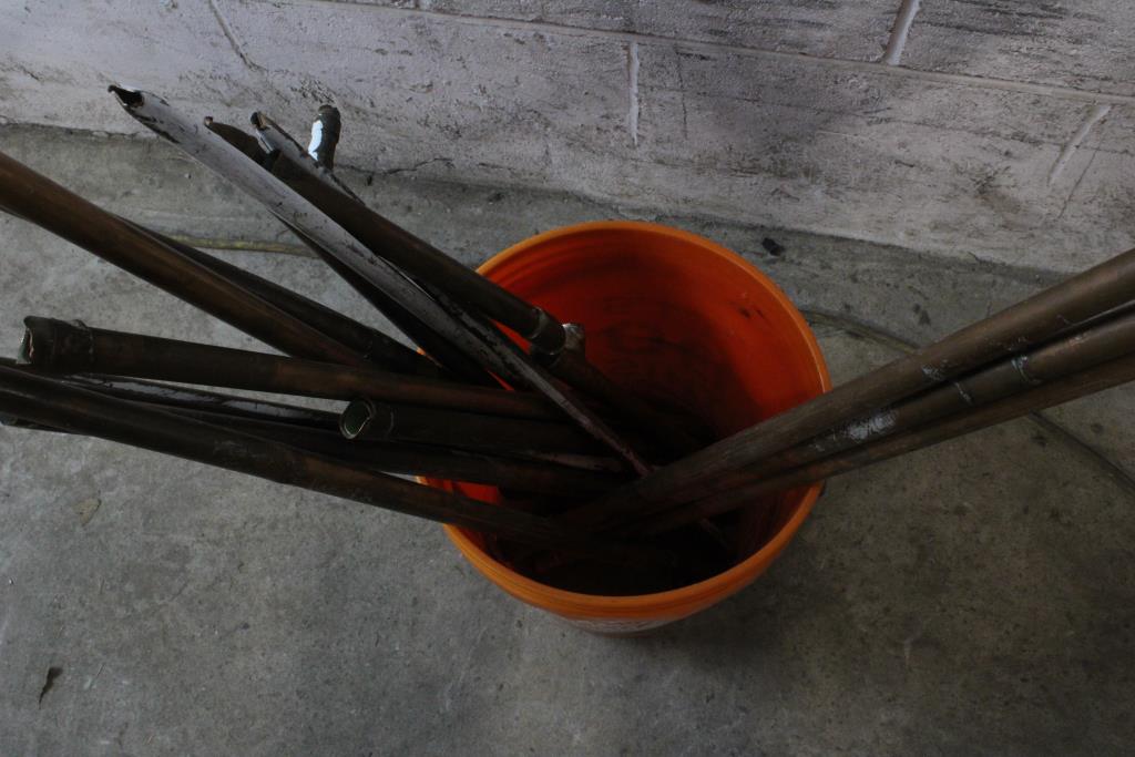 Bucket With Scrap Copper & Pipes, 10+ Pieces | Property Room