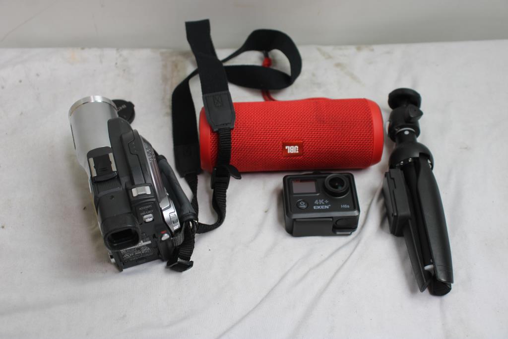 Bulk Lot JBL Speaker, E99 Drone, Eken 4k, Hitachi Videocamera ...