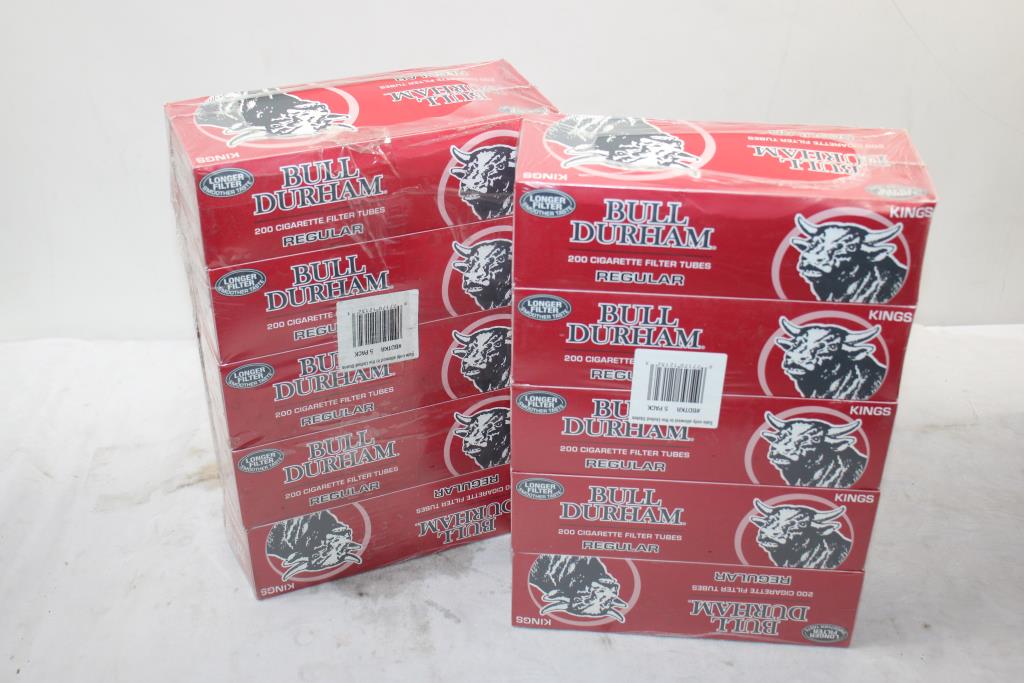 Bull Durham, Cigarette 200 Filter Tubes, 50 Packs | Property Room