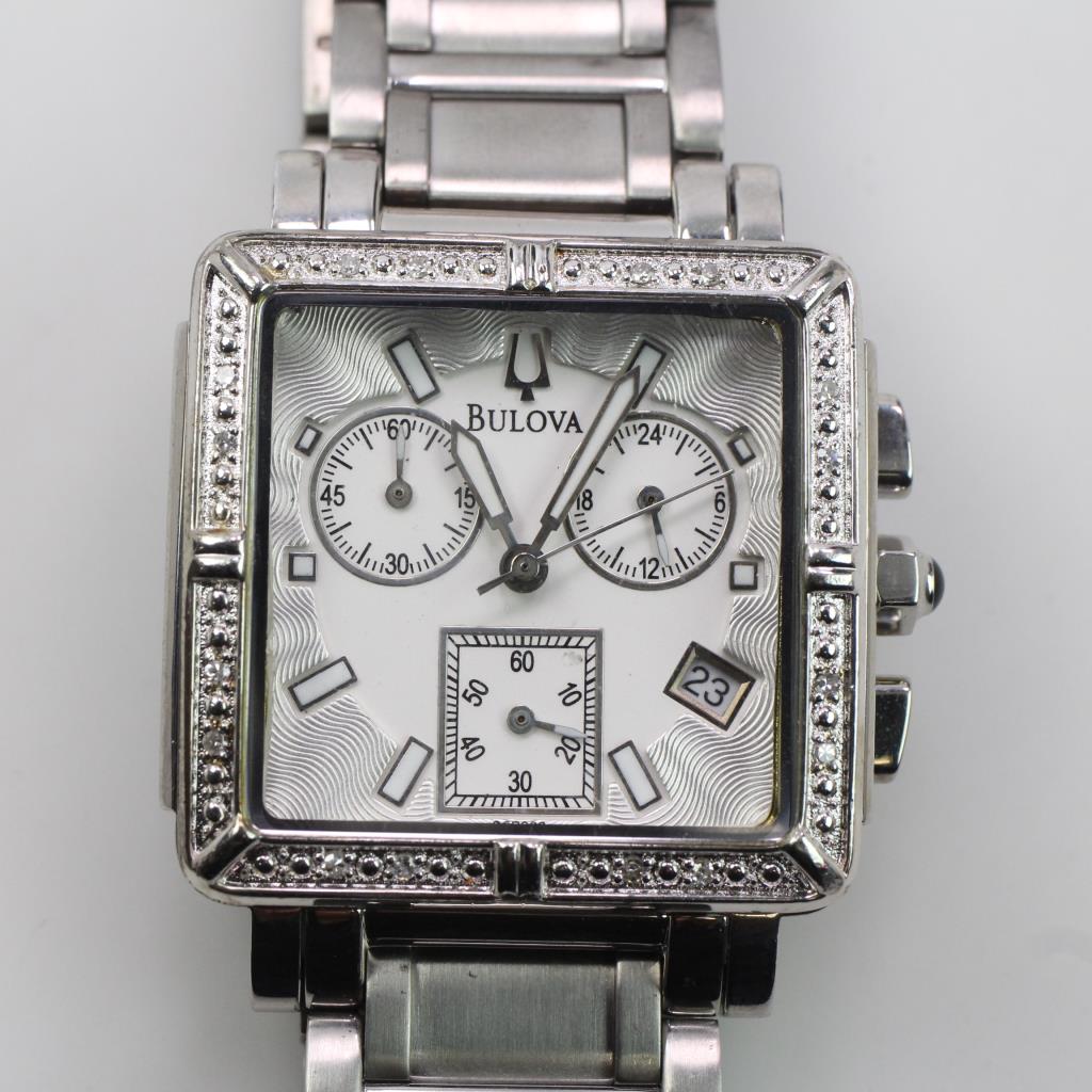 Bulova Diamond Chronograph Watch | Property Room
