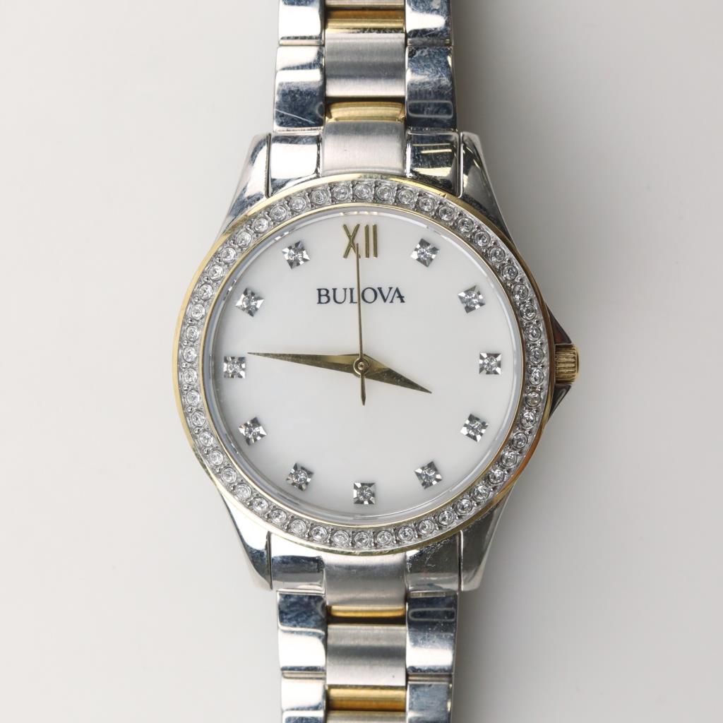 Bulova MOP Dial Two Tone Stainless Steel Watch | Property Room