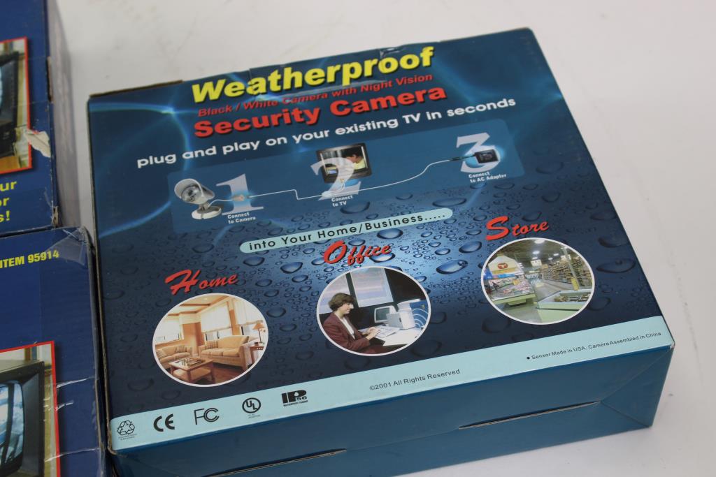 Bunker Hill And IP56 Security Cameras, 3 Pieces | Property Room