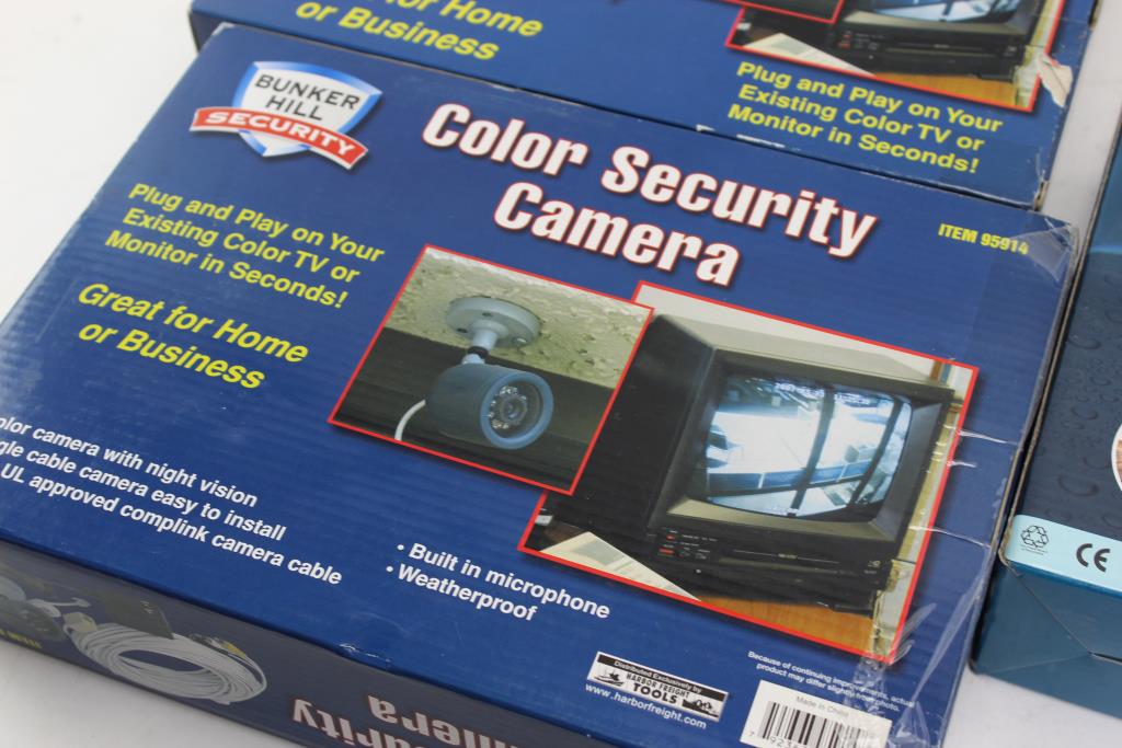 Bunker Hill And IP56 Security Cameras, 3 Pieces | Property Room