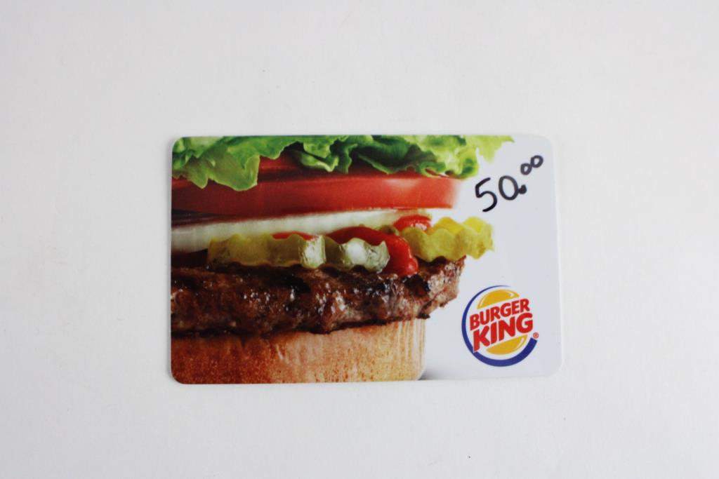 Burger King Gift Card, $50.00 | Property Room