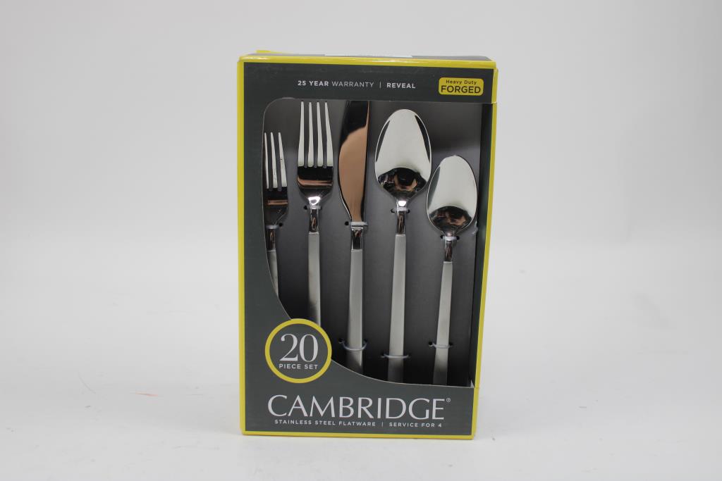 Cambridge Stainless Steel Flatware, 20 Piece Set | Property Room