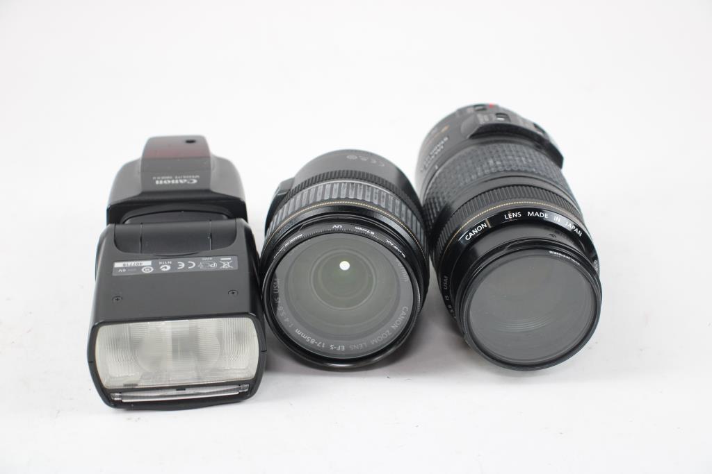 Camera Lenses, Flash, And More, 6 Pieces | Property Room