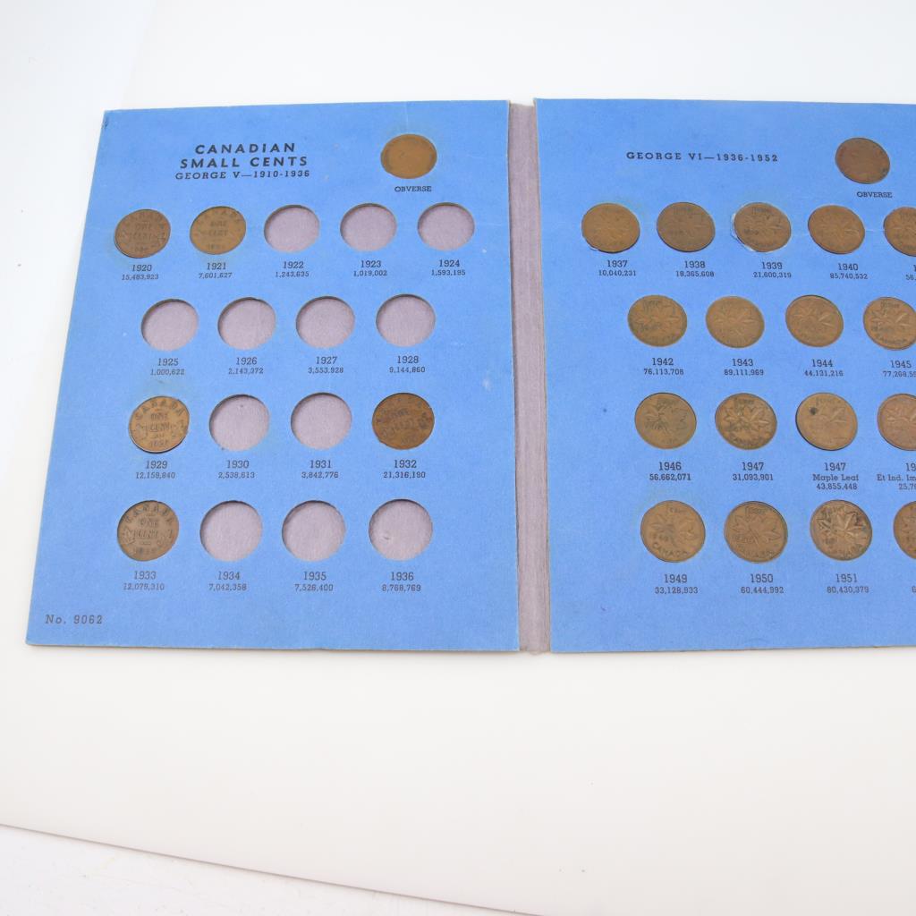 Canadian Small Cent Collection Booklet, 95+ Pieces | Property Room