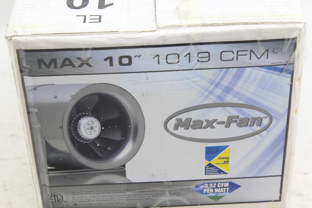 Can-Fan 10" Max-Fan Inline Mixed Flow Exhaust Fan | Property Room