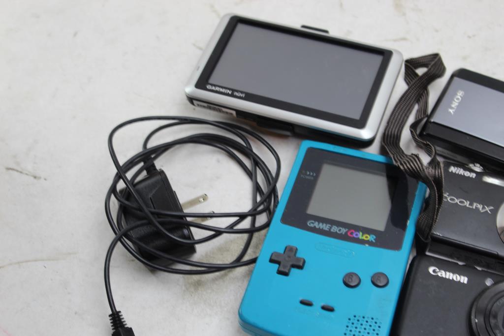 Canon, Sony Cameras, Garmin Gps, Nintendo Gameboy+ More 7 Pieces ...