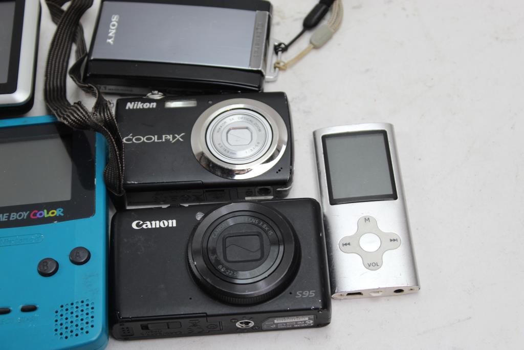 Canon, Sony Cameras, Garmin Gps, Nintendo Gameboy+ More 7 Pieces ...