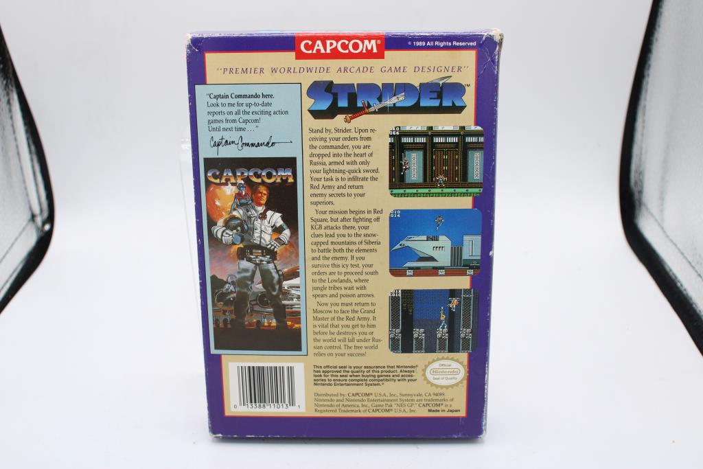 Capcom Game Pak STRIDER For The Nintendo Entertainment System ...
