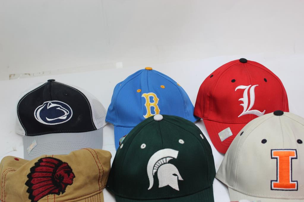 Captivating Headgear College And Sports Caps, 8 Pieces | Property Room