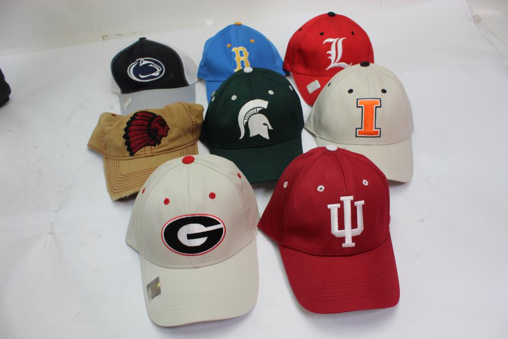 Captivating Headgear College And Sports Caps, 8 Pieces | Property Room