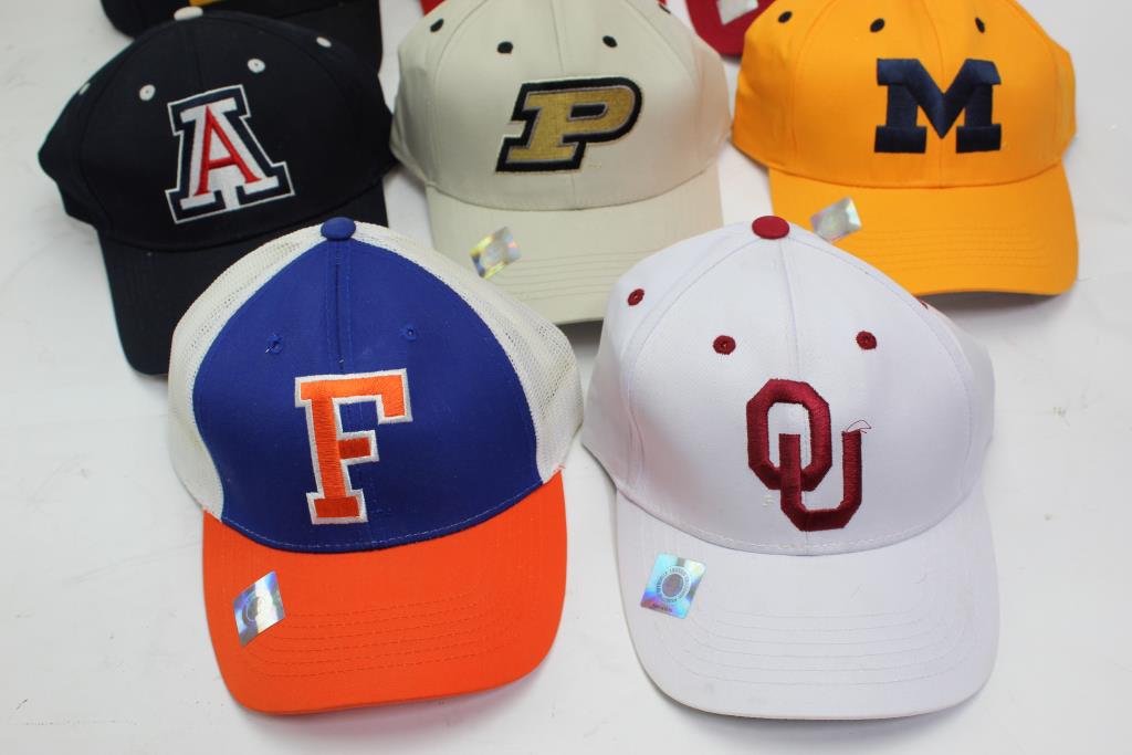 Captivating Headgear College Caps, 8 Pieces | Property Room