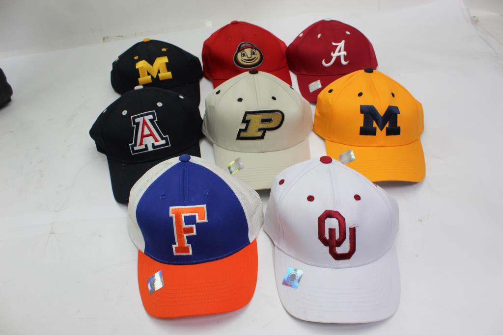 Captivating Headgear College Caps, 8 Pieces | Property Room