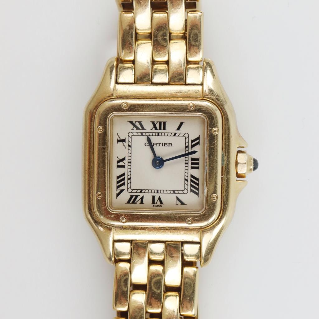 Cartier Santos Small Panthere 18kt Gold Watch-Evaluated By Our ...
