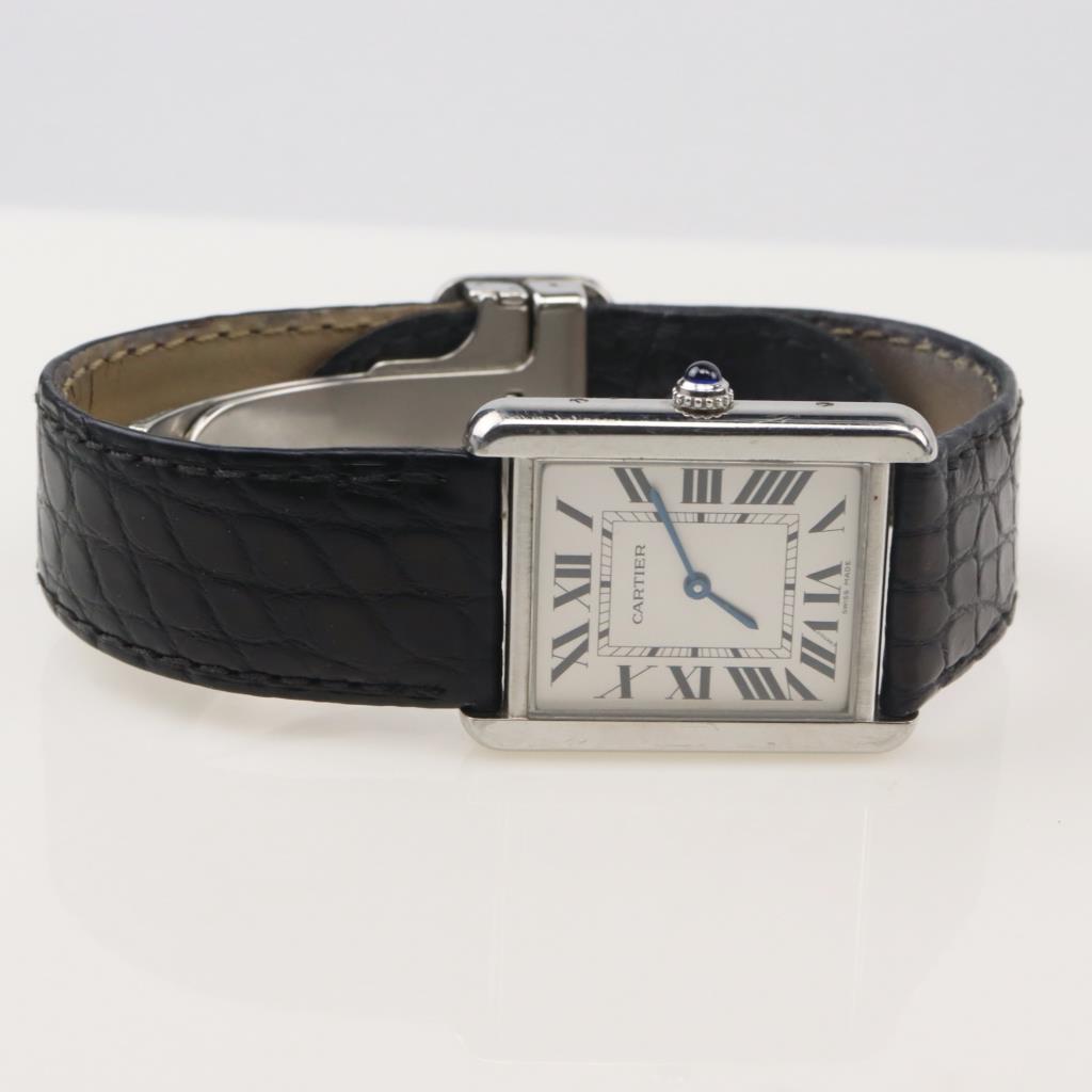 Cartier Tank Watch-Evaluated By Our Certified Gemologist-AGS/GIA ...