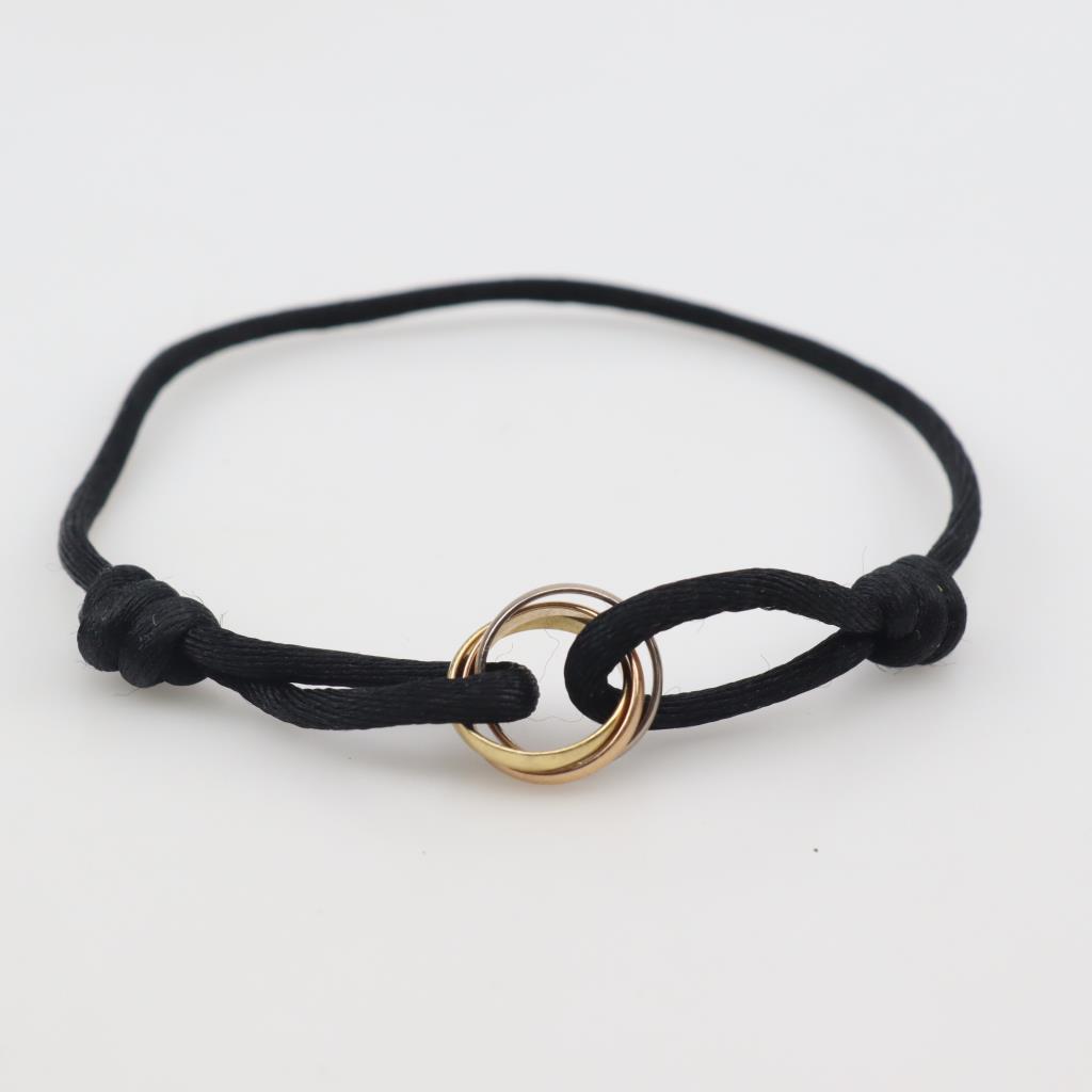 Cartier Trinity 18kt Tri Colored Gold Triple Band Cord Bracelet ...