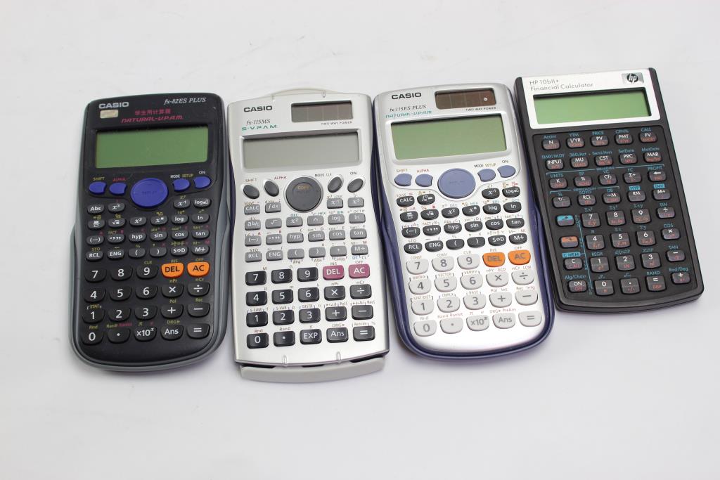 Casio, Hp Calculators 4 Pieces | Property Room