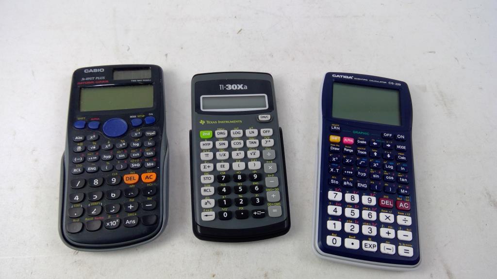Casio, Texas Instruments, Catiga, Calculator, 3 Pieces | Property Room