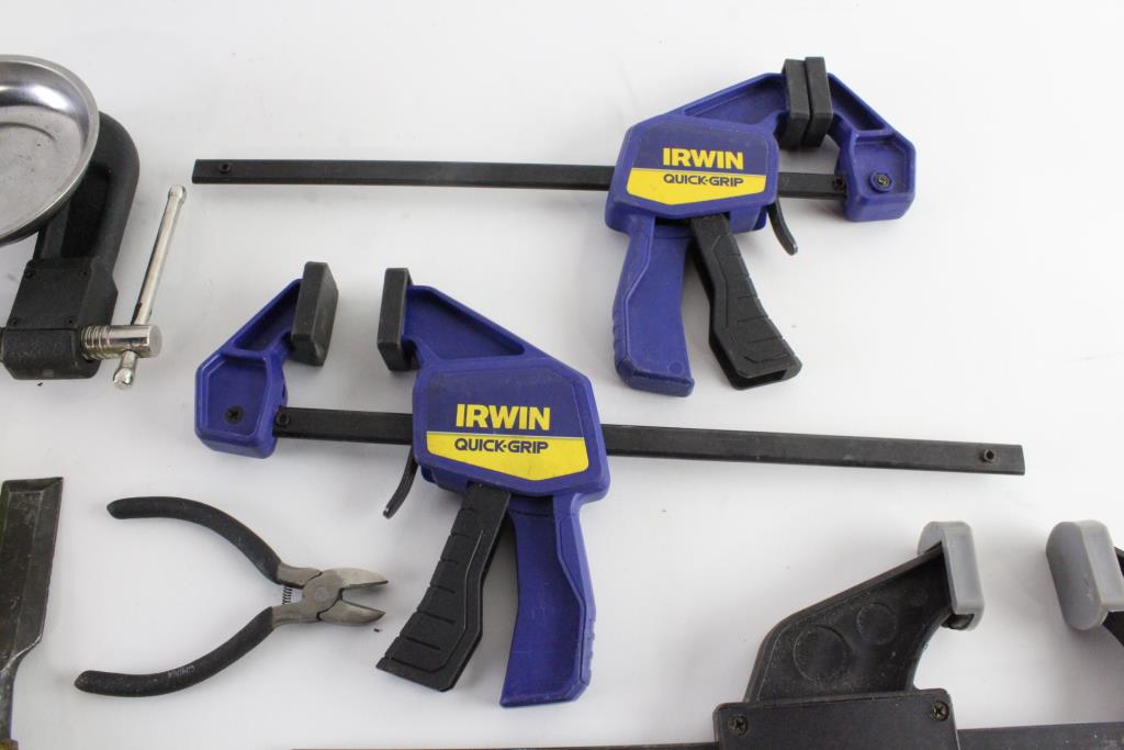 C-Clamp, Drill Bits, And More, 9 Pieces | Property Room