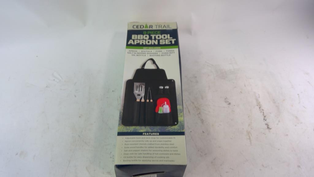 Cedar Trail 9 Piece BBQ Tool Apron Set | Property Room