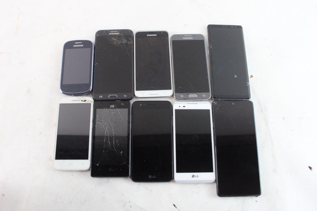Cell Phone Lot, 10 Pieces, Sold For Parts | Property Room