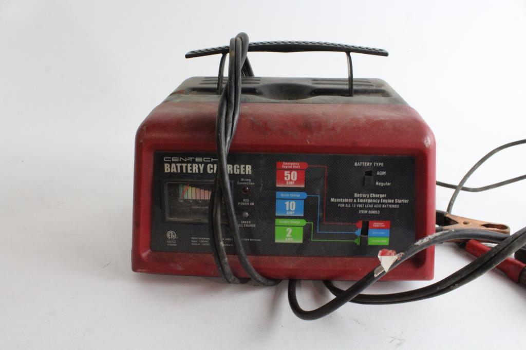 Cen-Tech Battery Charger And More, 5 Pieces | Property Room