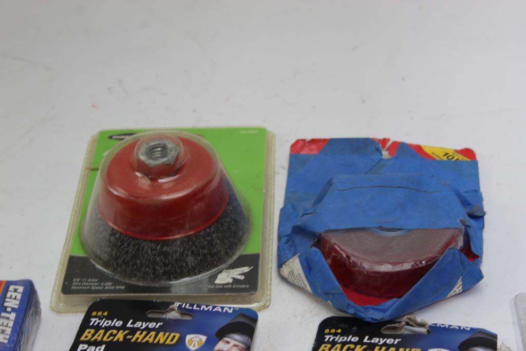 Cen-tech Caliper, Tillman Back Hand Pads, Warrior Wire Brush Cup+ More ...