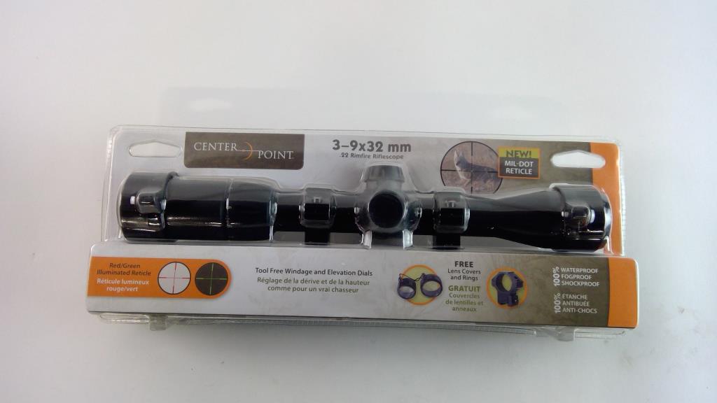 Center Point 3-9x32 MM .22 Rimfire Rifle Scope | Property Room