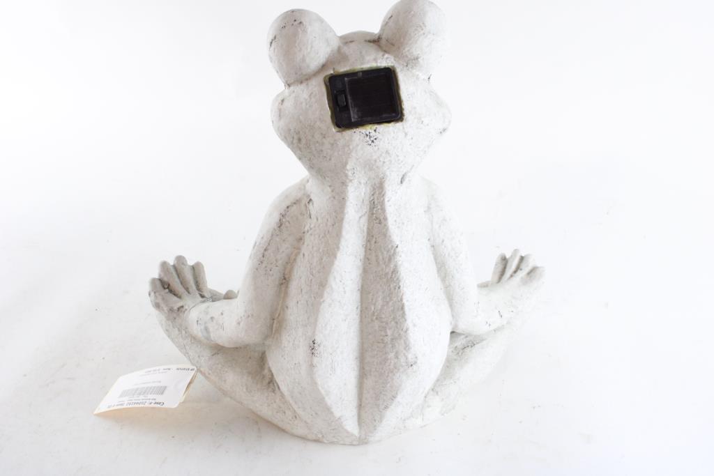 Ceramic Solar Powered Frog Statue | Property Room