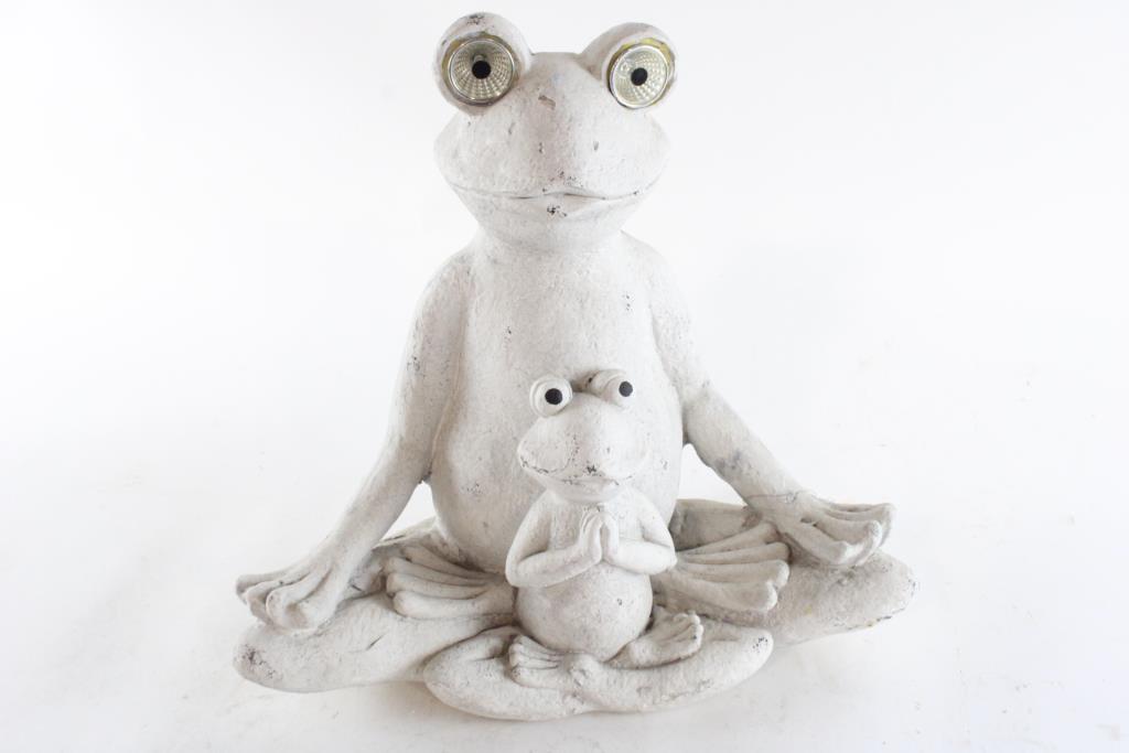 Ceramic Solar Powered Frog Statue | Property Room