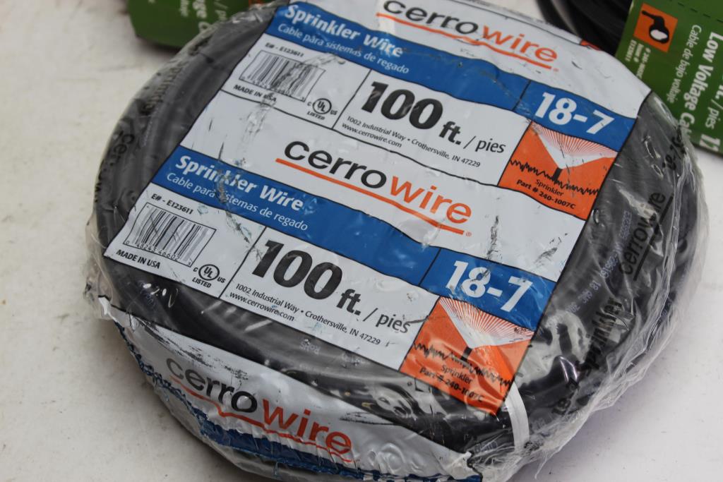 Cerro Wire Sprinkler Wire, Low Voltage Cable 100ft: 3 Packs | Property Room