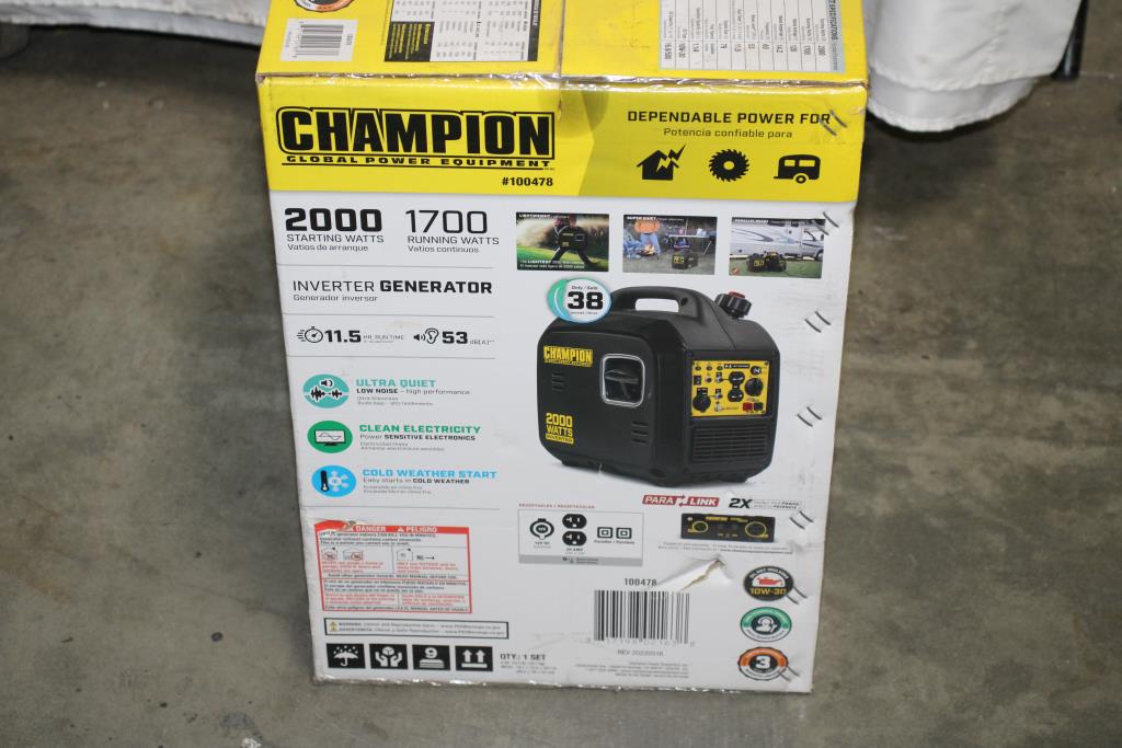 Champion Inverter Generator, 100478 | Property Room