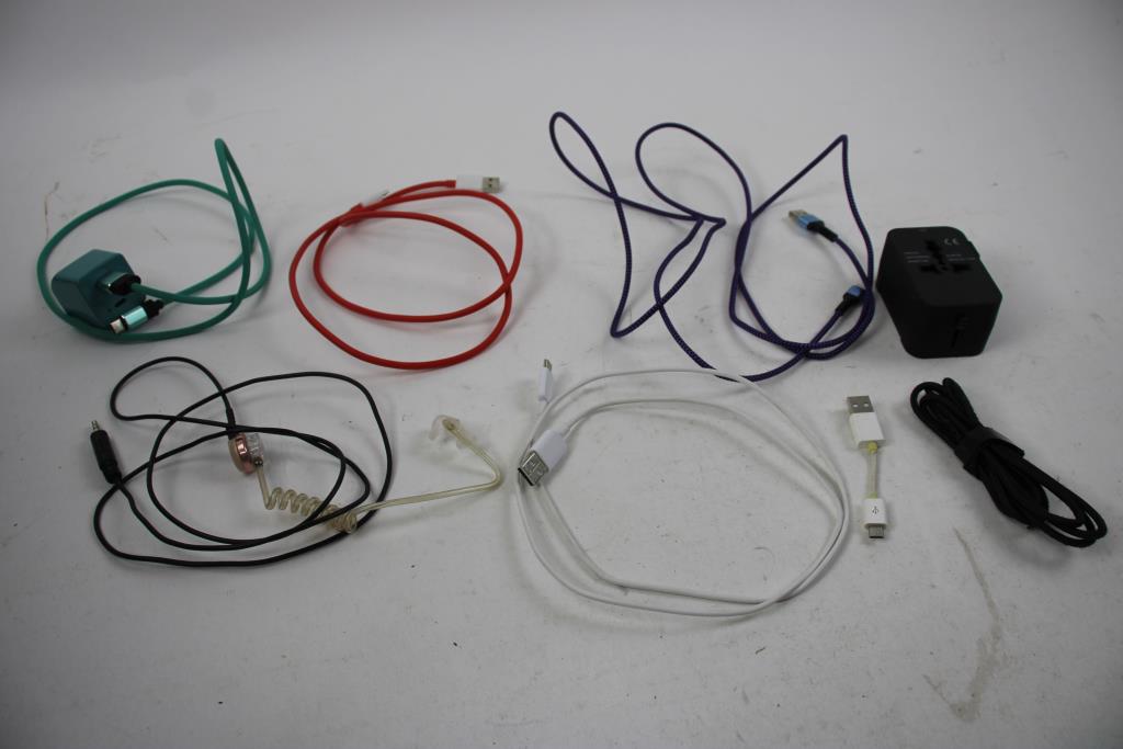 Charging Cables, Handheld Radio, And More Bulk Lot, 15+ Pieces ...