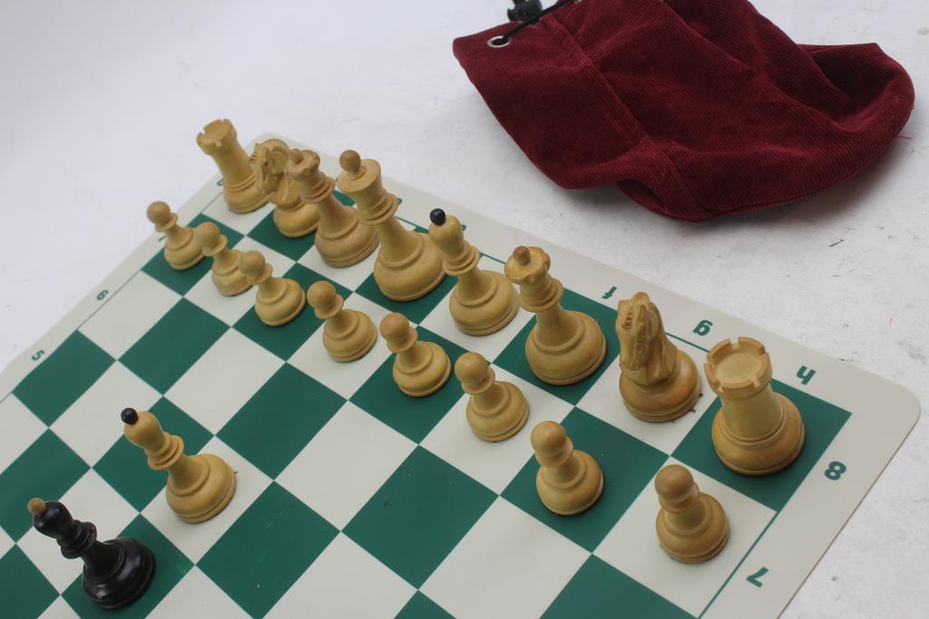 Chess Set With Rubber Chess Board | Property Room