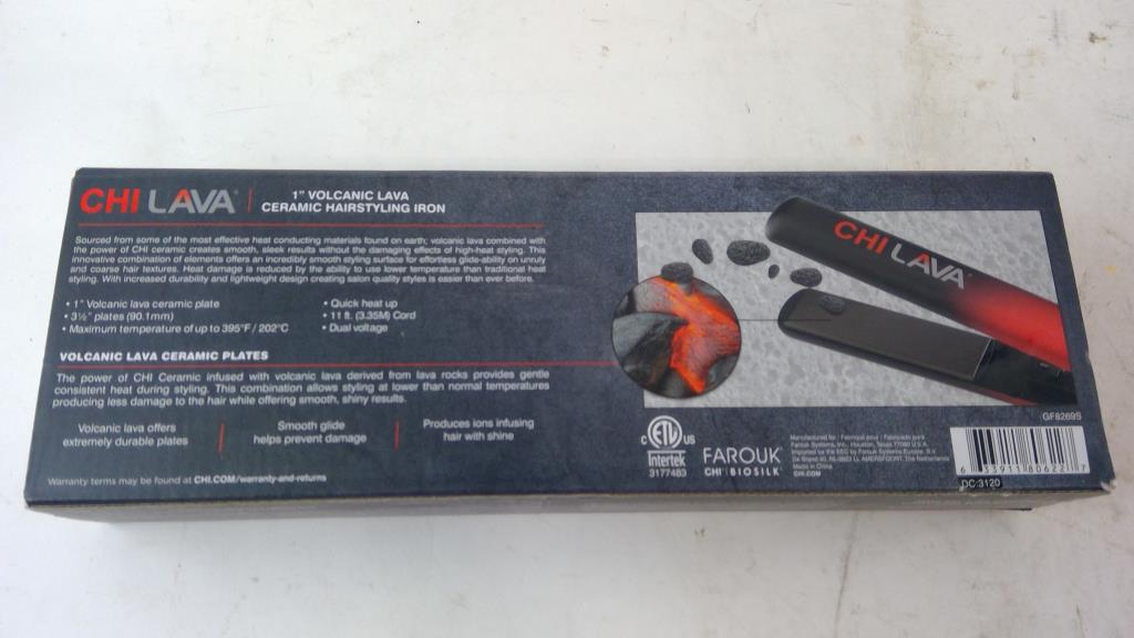 Chi Lava 1' Volcanic Lava Ceramic Hairstyling Iron | Property Room