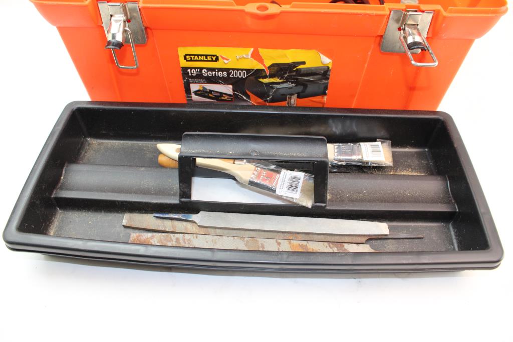 Chicago Electric 1/4" Trimmer Router, Files, & More In Stanley 19" Tool ...