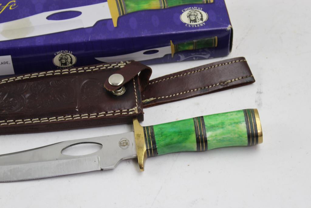 Chipaway Cutlery Fixed Blade Knife And Sheath | Property Room