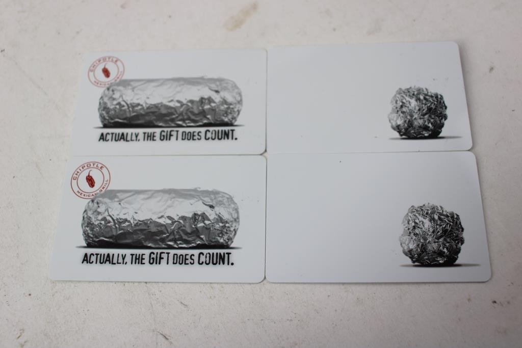 Chipotle Gift Cards, And Pottery Barn Gift Cards, 6 Pieces With Card ...
