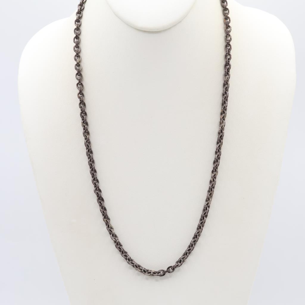 Chrome Hearts Sterling Silver Paper Chain Necklace | Property Room