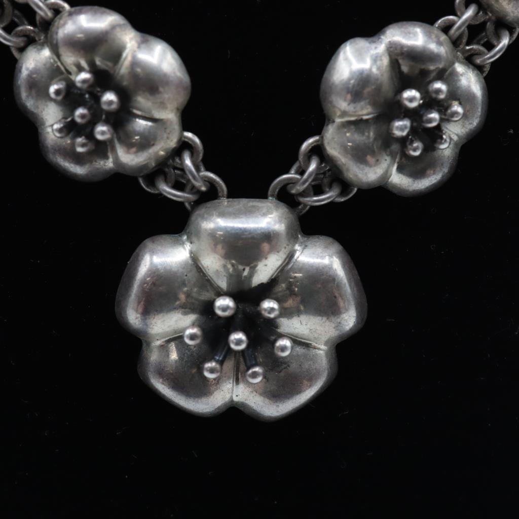 CII Mexican Sterling Silver Flower Necklace | Property Room