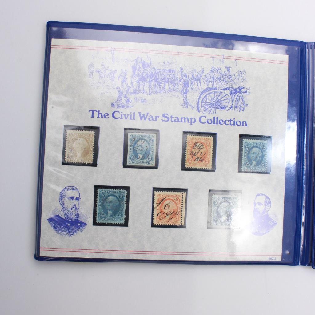 Civil War Stamp Collection In Presentation Folder - 30 Pieces ...