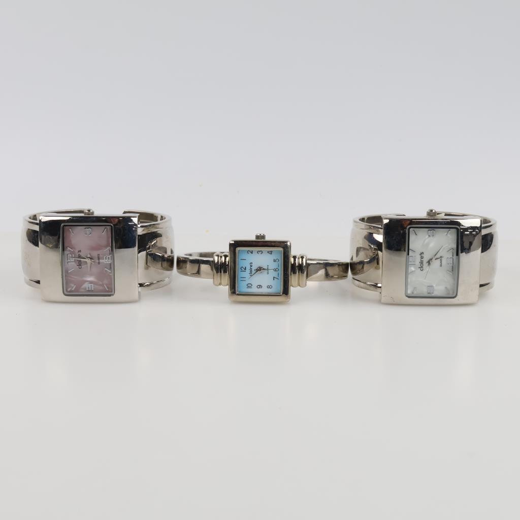 Claire's Grey Metal Fashion Bracelet Watches, 3 Watches | Property Room