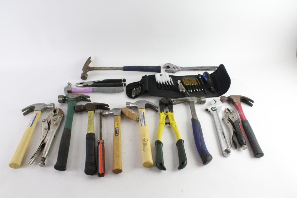 Claw Hammer, Adjustable Wrench, And More, 10+ Pieces | Property Room